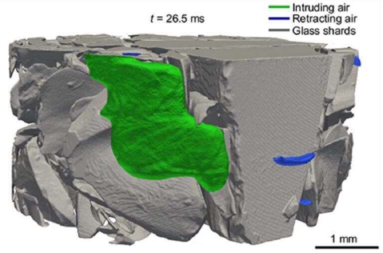 4D imaging of fluids in pores